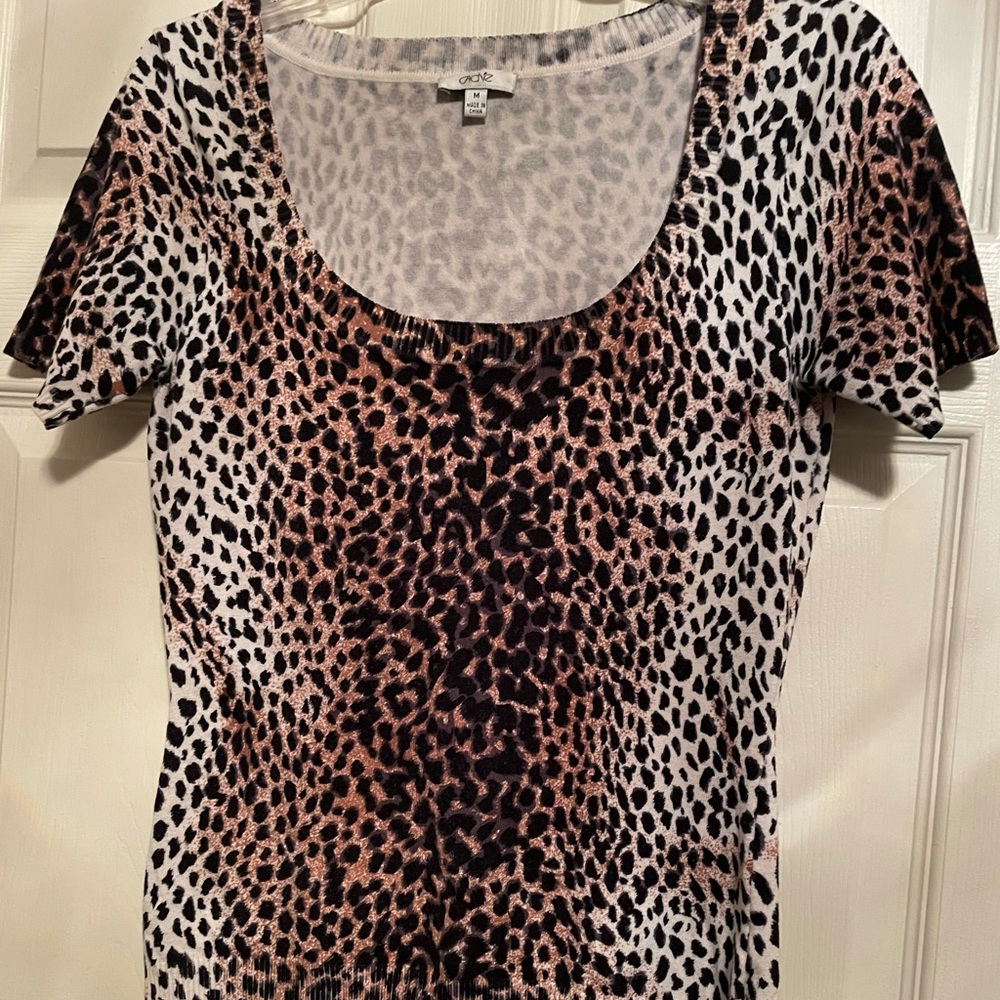 Cache Animal Print Sweater Armpit To Armpit 17” - Gem